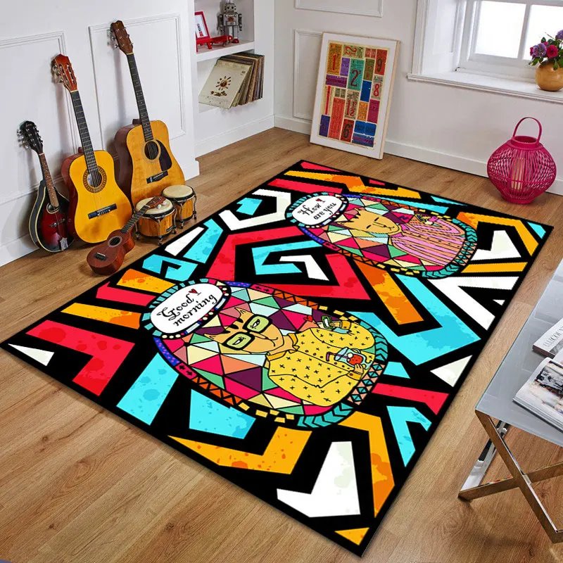 LOUTASI мультяшный рисунок ковер для гостиной противоскользящие мягкие ...