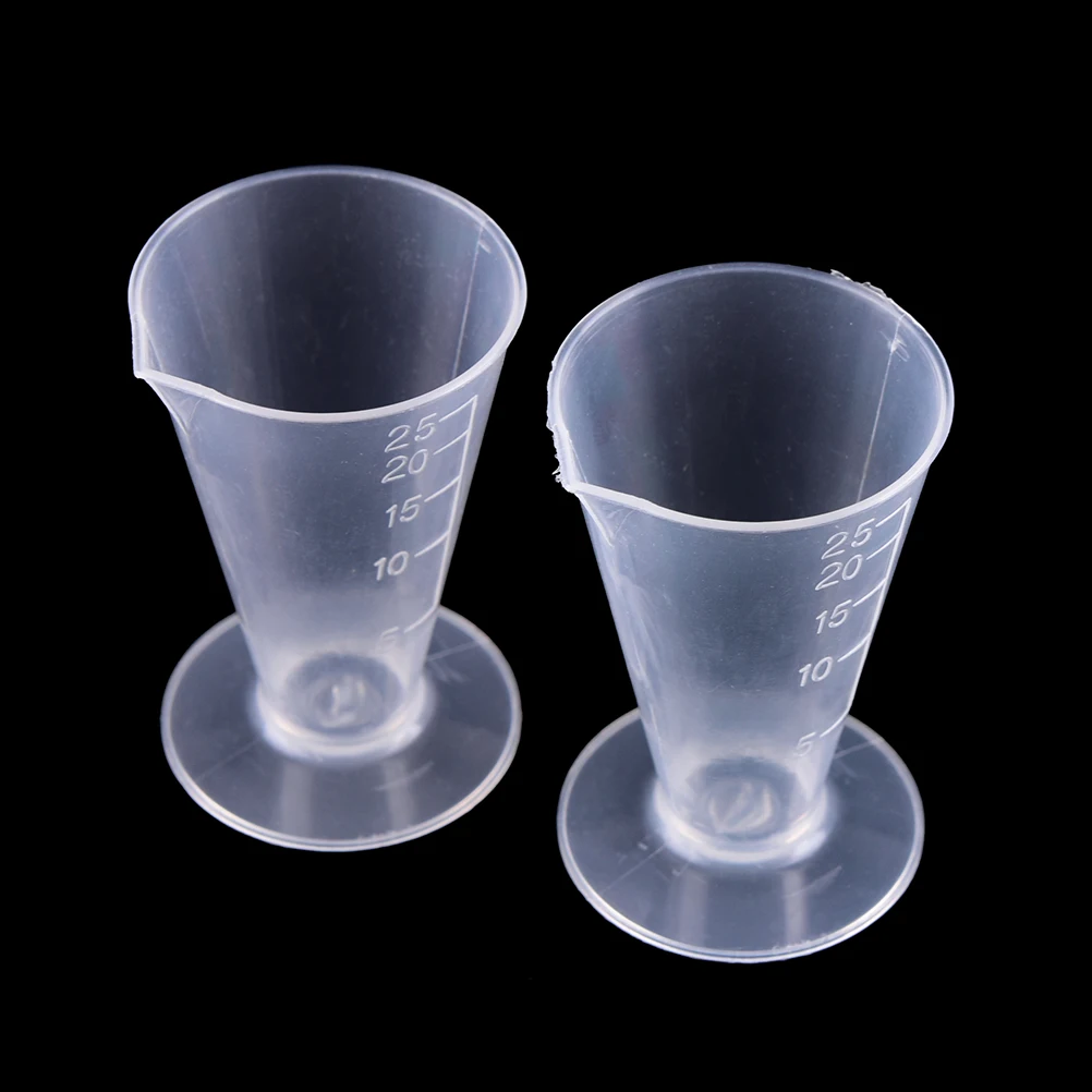 2 X 25ml Plastic Graduated Cylinder plastic kitchen laboratory ...
