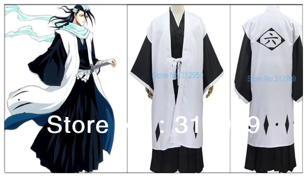 Anime Bleach Cosplay 6th Division Captain Kuchiki Byakuya Cosplay ...