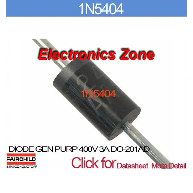 1N5404 DIODE GEN PURP 400V 3A DO 201AD 1N5404 5404 N5404|diod|diode ...