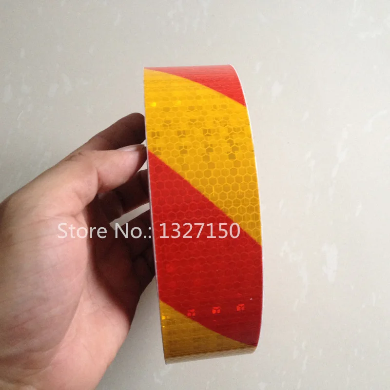 Red-and-Yellow-Stripe-Safety-Reflective-Warning-Self-Adhesive-Tape ...