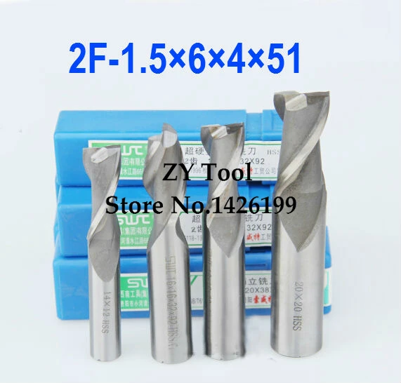 10pcs-set-1-5MM-2-Flute-HSS-Aluminium-endmill-milling-cutter-CNC-Bit ...