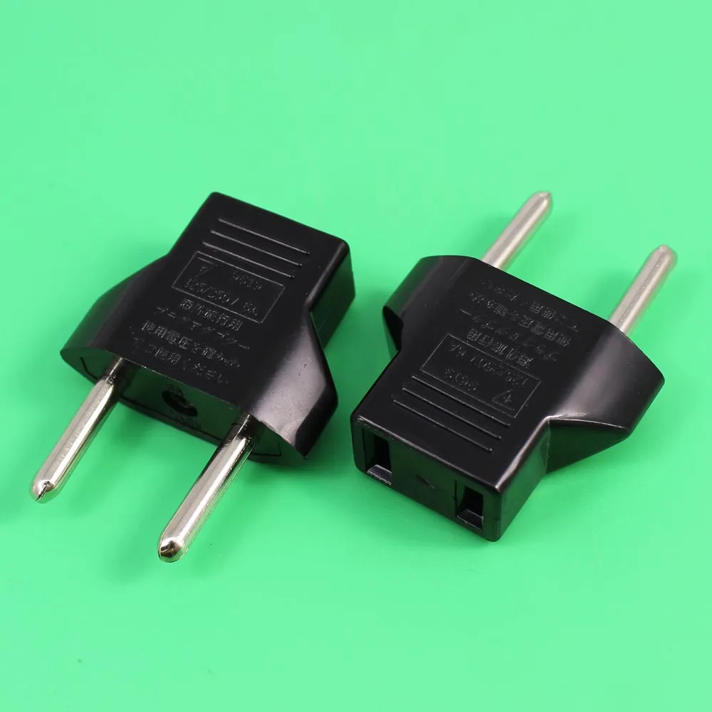 Universal US To EU Plug USA To Euro Europe Travel White Wall AC Power ...