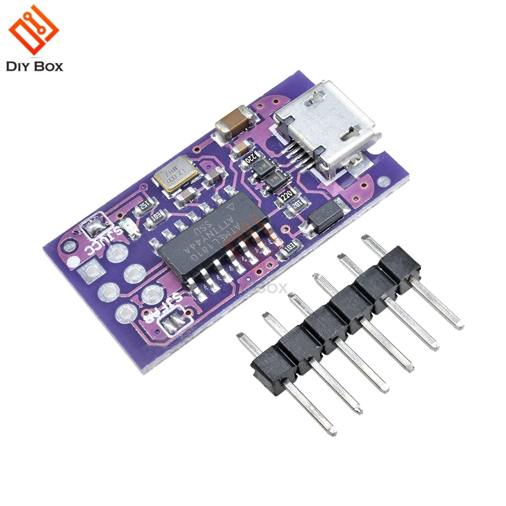 5v Micro Usb Tiny Avr Isp Attiny44 Programmer Module Attiny45 Attiny85 Usbtinyisp For Arduino 0436