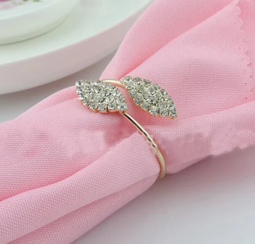 New 2pcs lot Two Leaf Napkin Rings Wrap Clip Towel Table Decoration For Wedding Party Event new-2pcs-lot-two-leaf-napkin-rings-wrap-clip-towel-table-decoration-for-wedding-party-event