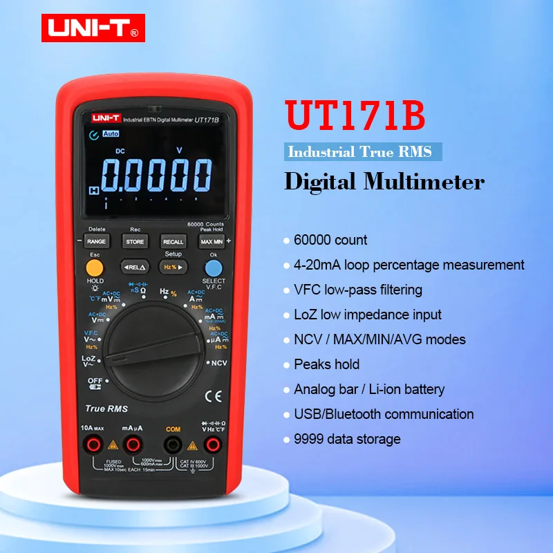 UNI-T-UT171B-Industrial-True-RMS-Digital-Multimeter-Auto-Range ...