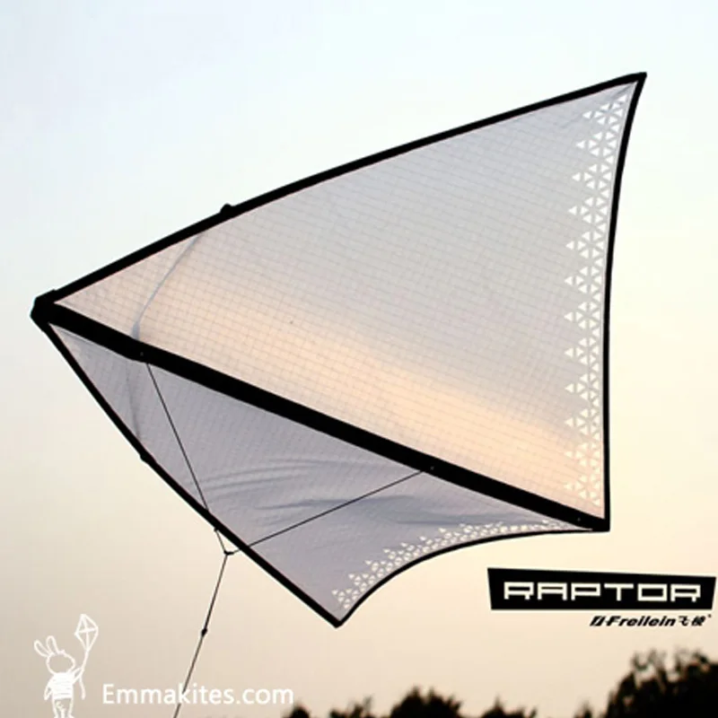 41in White Zero Wind Circling Delta Kite for Adults Kids Single Line ...