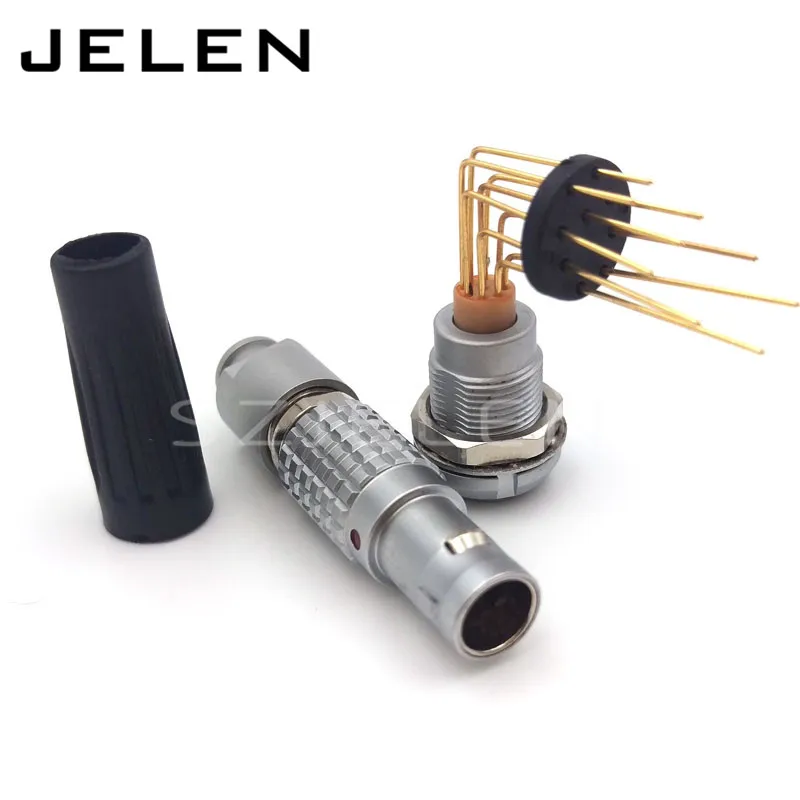 LEMO connector 9 pin plug and socket, FGG.1B.309CLAD, ECG.1B.309.CLL ...