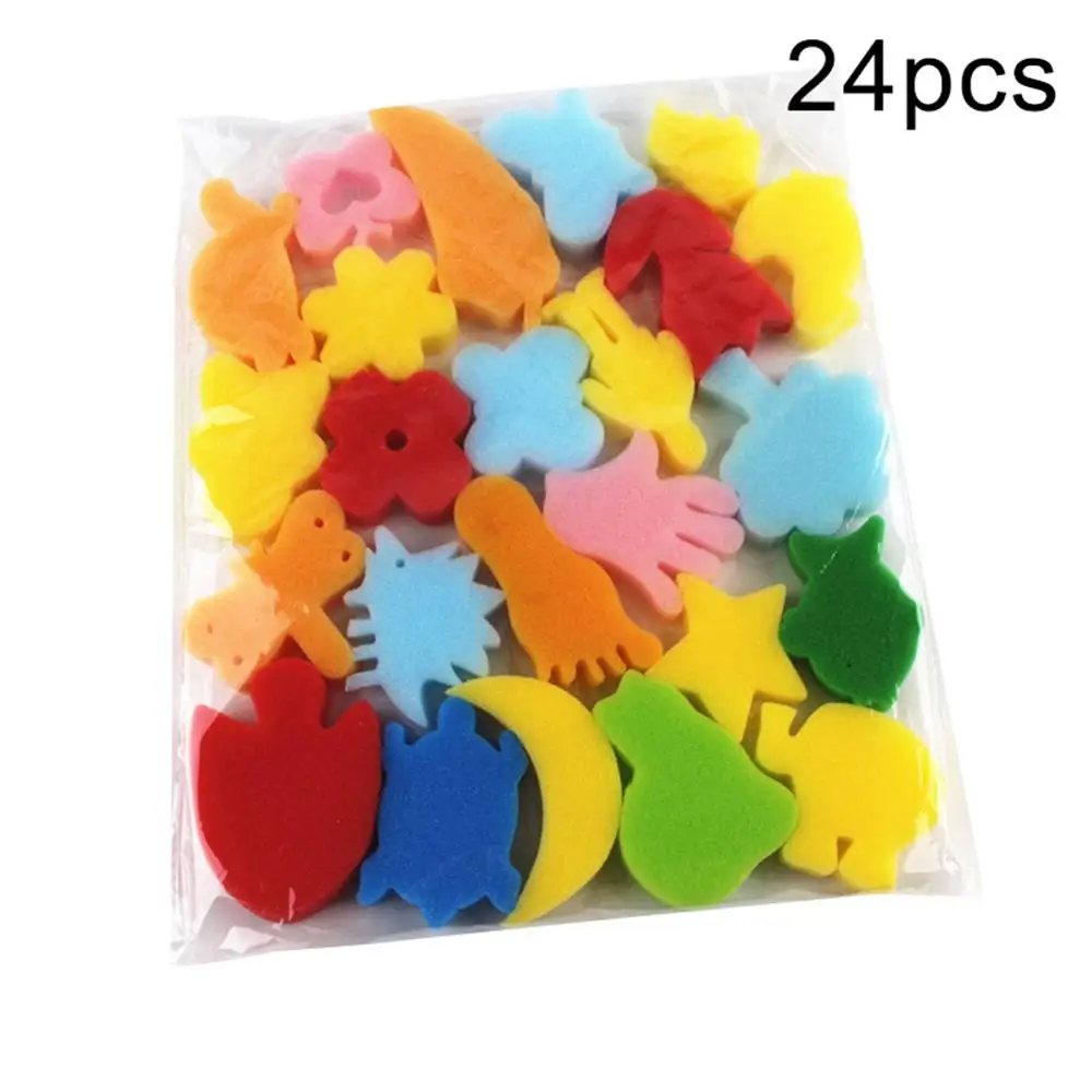 24Pcs-Colorful-Assorted-Sponge-Children-DIY-Painting-Art-Craft ...