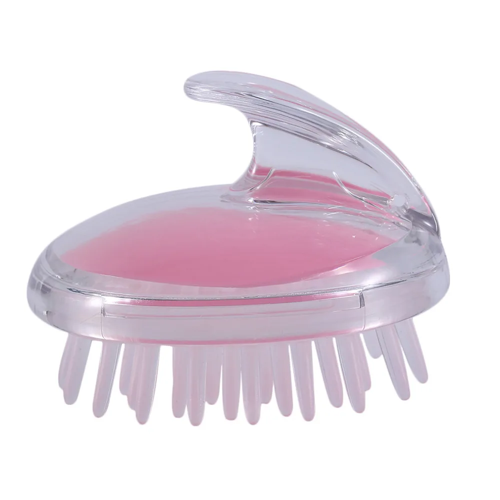 Fashion Silicone Head Hair Shampoo Brush Comb Massager Comb Elastic Cleaning Head Scalp