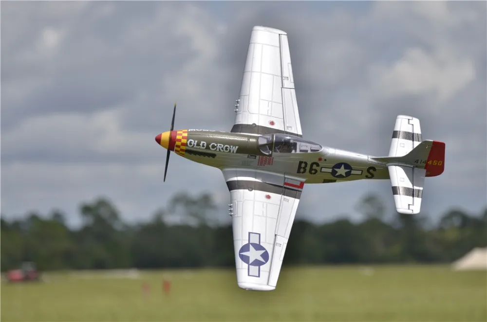 FMS RC Airplane 1450MM 1.4M P51 P 51 Mustang Old Crow Newest V8 PNP ...