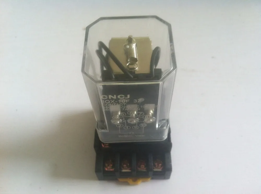 JQX 10F 3Z 10A AC 110V 11 Pin Coil Electromagnetic Relay+Socket Base-in ...