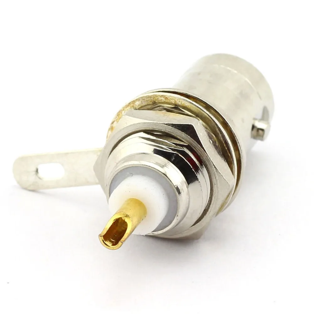 BNC Female Panel Mount with Nut Bulkhead Handle Solder Post Connector ...