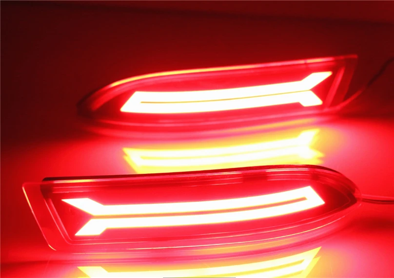 Car Flashing LED Rear Bumper tail light Brake Lights daytime running ...