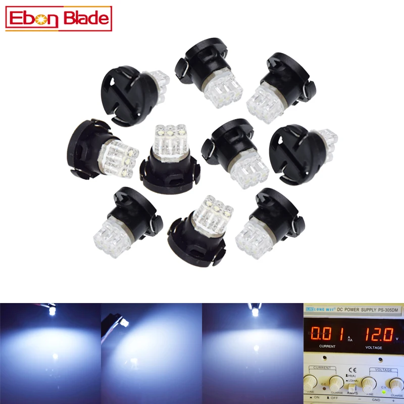 10pcs T4.7 Led Car Light Bulb 3led 3smd White Car Led 0.15w 12lm For ...