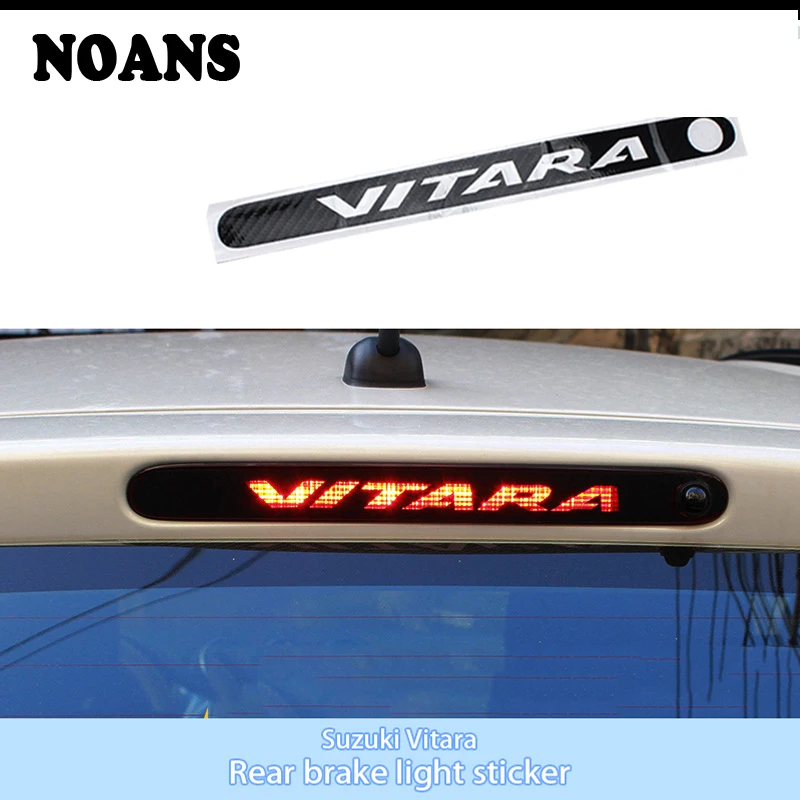 NOANS Car Styling Black Carbon Fiber High Brake Light Stickers noans-car-styling-black-carbon-fiber-high-brake-light-stickers