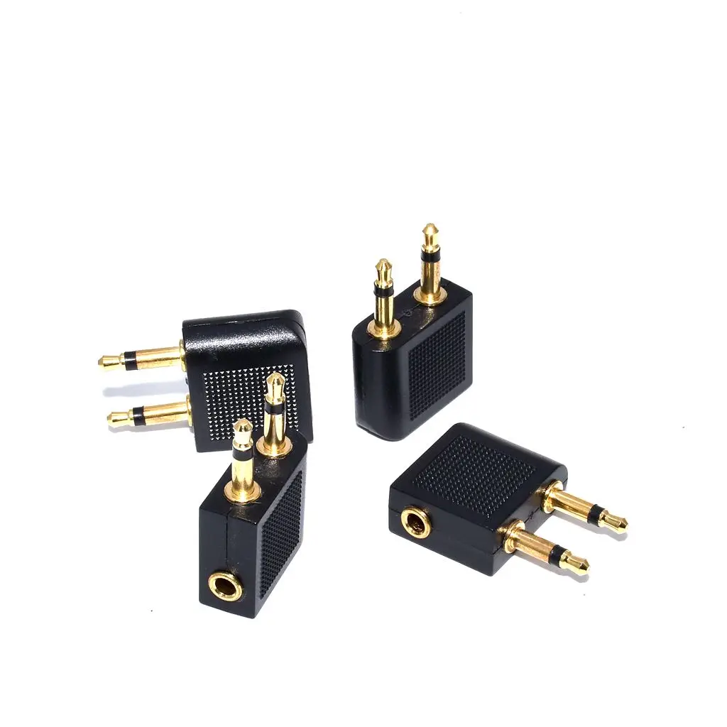 20pcs/lot Aircraft aviation headset adapter plug headphones plug one ...