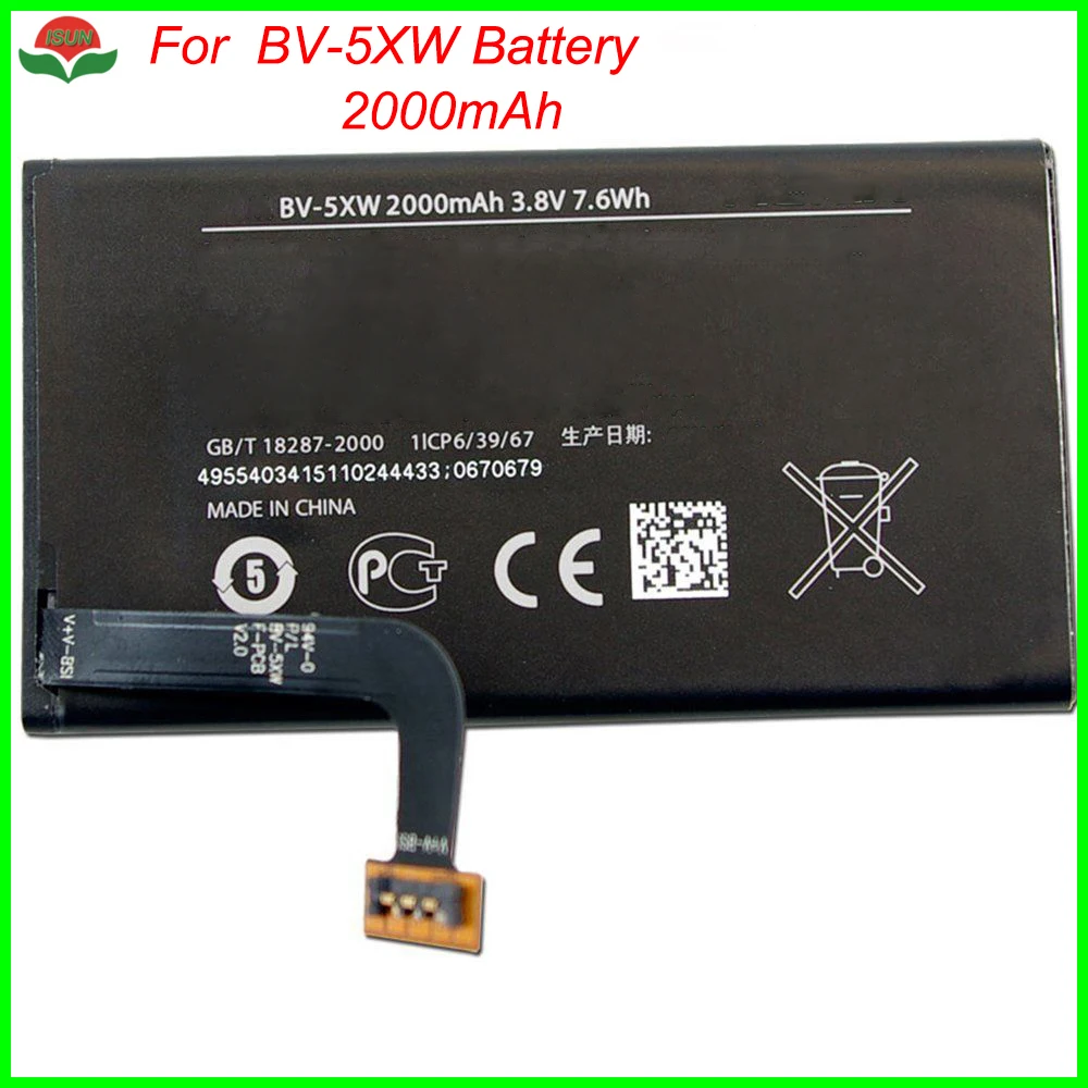 ISUN Batería de repuesto para móvil, pila de 1020 mAh para Nokia, Lumia ...