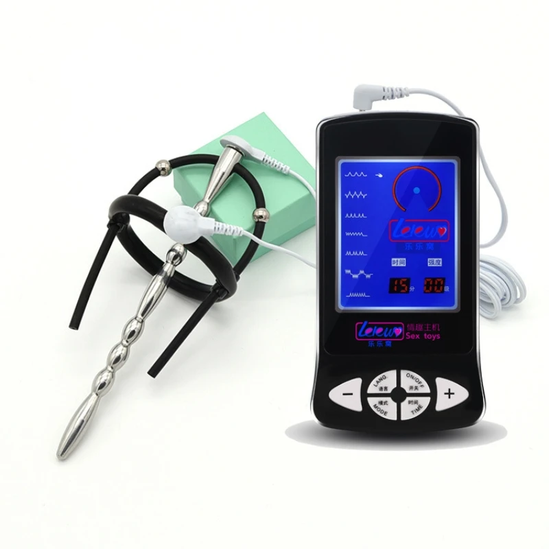 Electric Shock 153mm Metal Urethral Plug Silicone Glans Ring Cock Penis ...