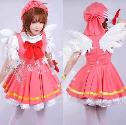 Disfraz-de-Sakura-kinomoto-Cardcaptor-sakura-Rosa-m-gico-sombrero-y ...