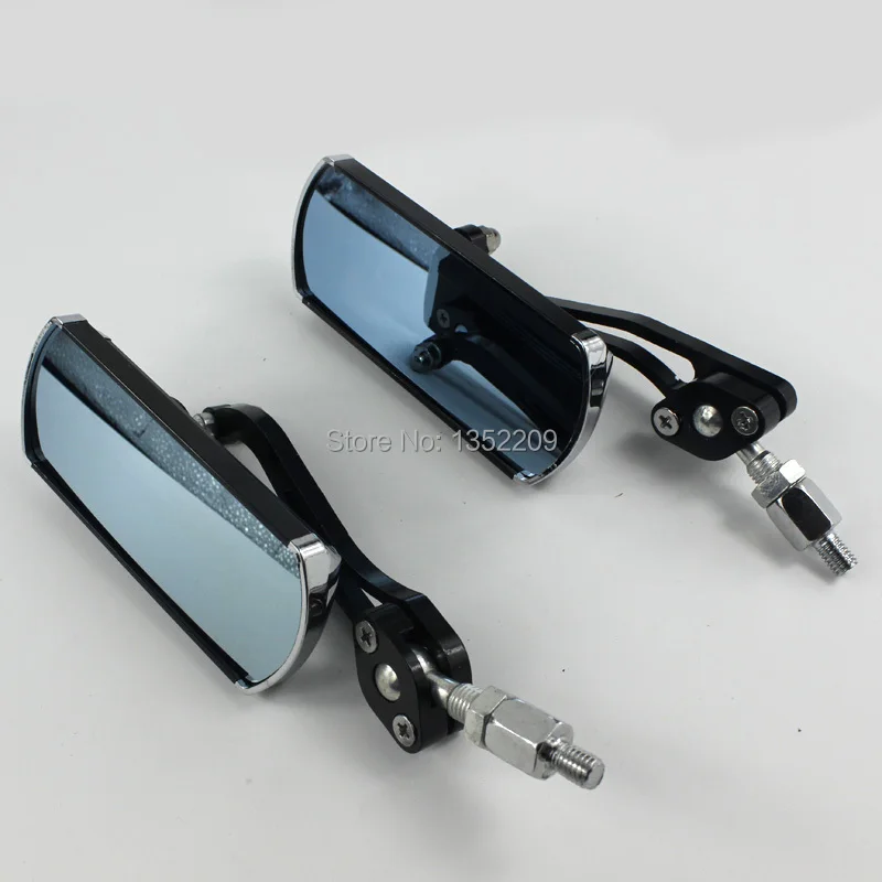 Universal Black Rearview Mirror Motorcycle Chopper Cruiser Side Mirrors