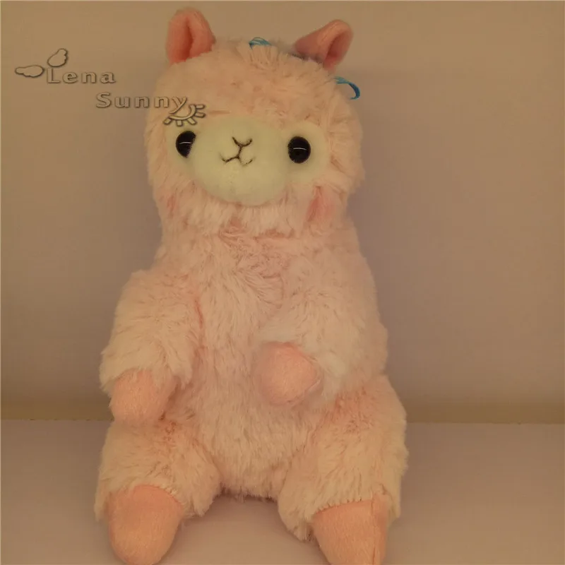 10pc/Lot Mixed Color 14cm/19cm Japanese Alpacasso Sitting Rainbow Plush ...