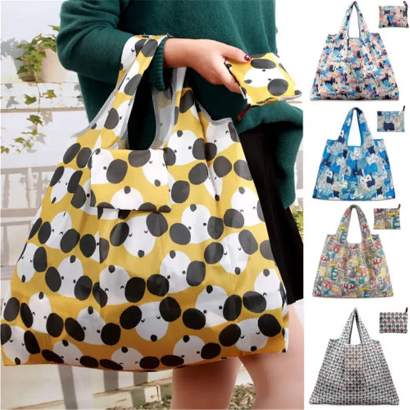 Cute Lady Foldable Recycle Bag Eco Reusable Shopping Bag Fruit ...
