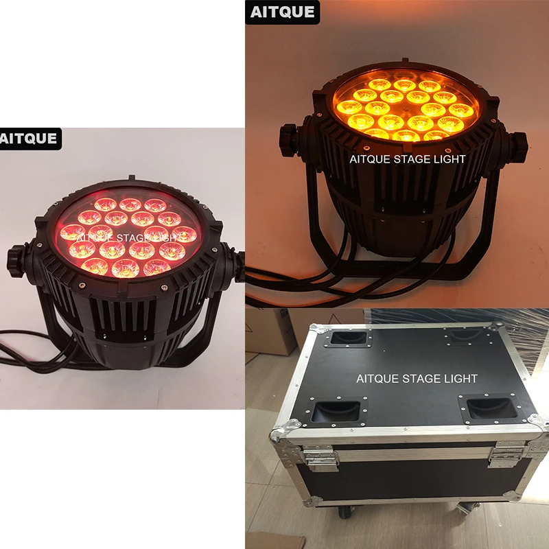 (Flight CASE) stadiumlichten parled 18x15 w rgbwa led par 64 ...