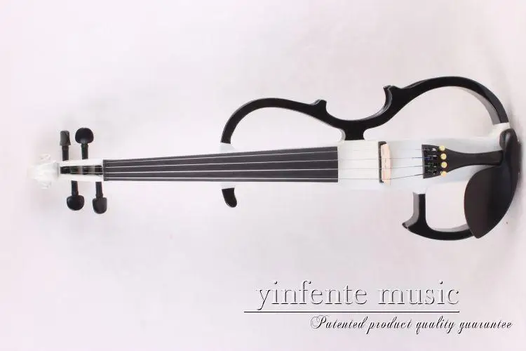 New 4 string 16'' Electric Viola Silent Powerful Sound Case Bow white ...