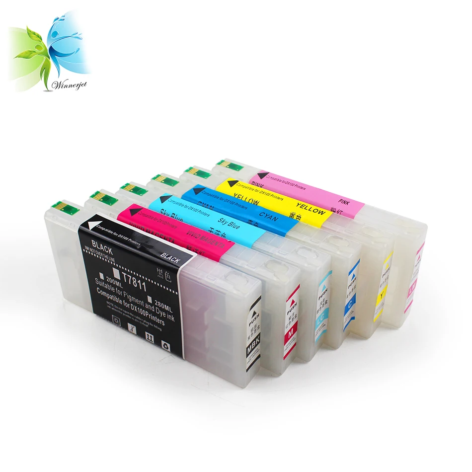 WINNERJET cartucho de tinta rellenable vacío, T7821 T7826 con Chip para ...