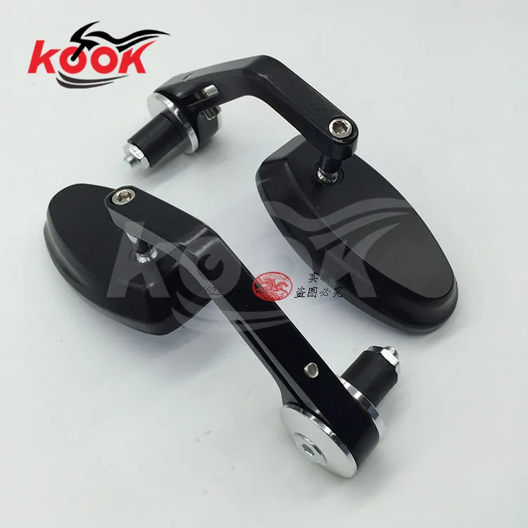 Black Universal Motorcycle Bar End Rearview Mirrors 22mm 7 8 For Bmw