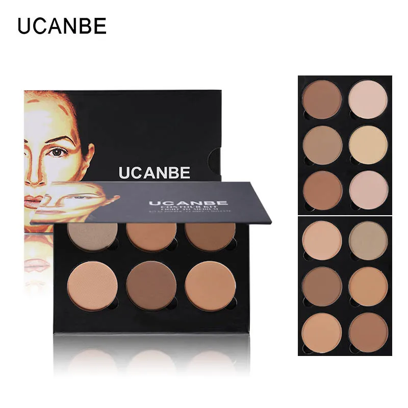 UCANBE Brand 6 Color Light Medium Contour Kit Bronzer Glow Pressed ...