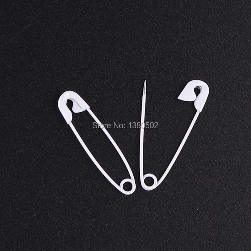 100pcs /lot White Color 28*7mm Safety Pin For Clothes Brooch Diy For ...