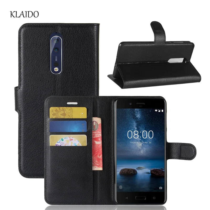 Phone Bag For Nokia 8 Case Wallet leather flip cover phone bag Mobile ...
