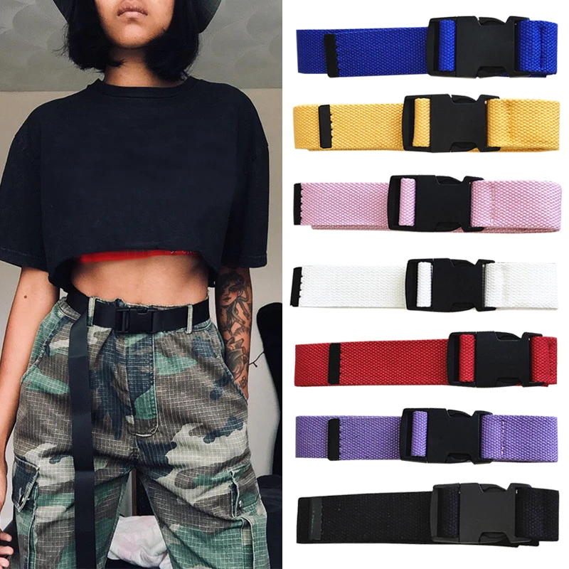 Adults Adjustable All-match Belt Unisex Korean Style Canvas Belts ...