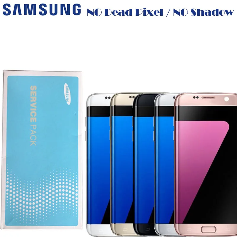 2560x1440 5.5'' SUPER AMoled Display With Frame For Samsung G935F G935 ...