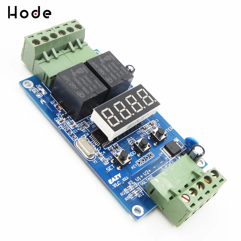 12V-Dual-Programmable-Time-Relay-Module-Relay-PLC-Board-Cycle-Delay-Timer-Module-2-Voltage ...