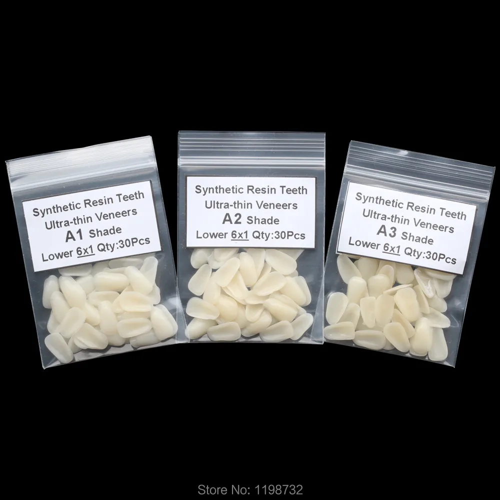 3 Packs Dental A1 A2 A3 Shade Lower Anterior Composite Synthetic Resin