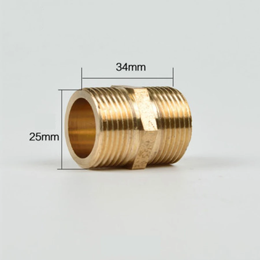DN20 3/4" BSP Male Hex Nipple Pipe Fitting Brass Length 34mm|pipe ...