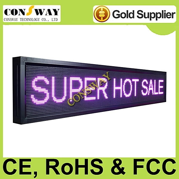 Freeshipping and CE approved programmable led electronic panel sign ...