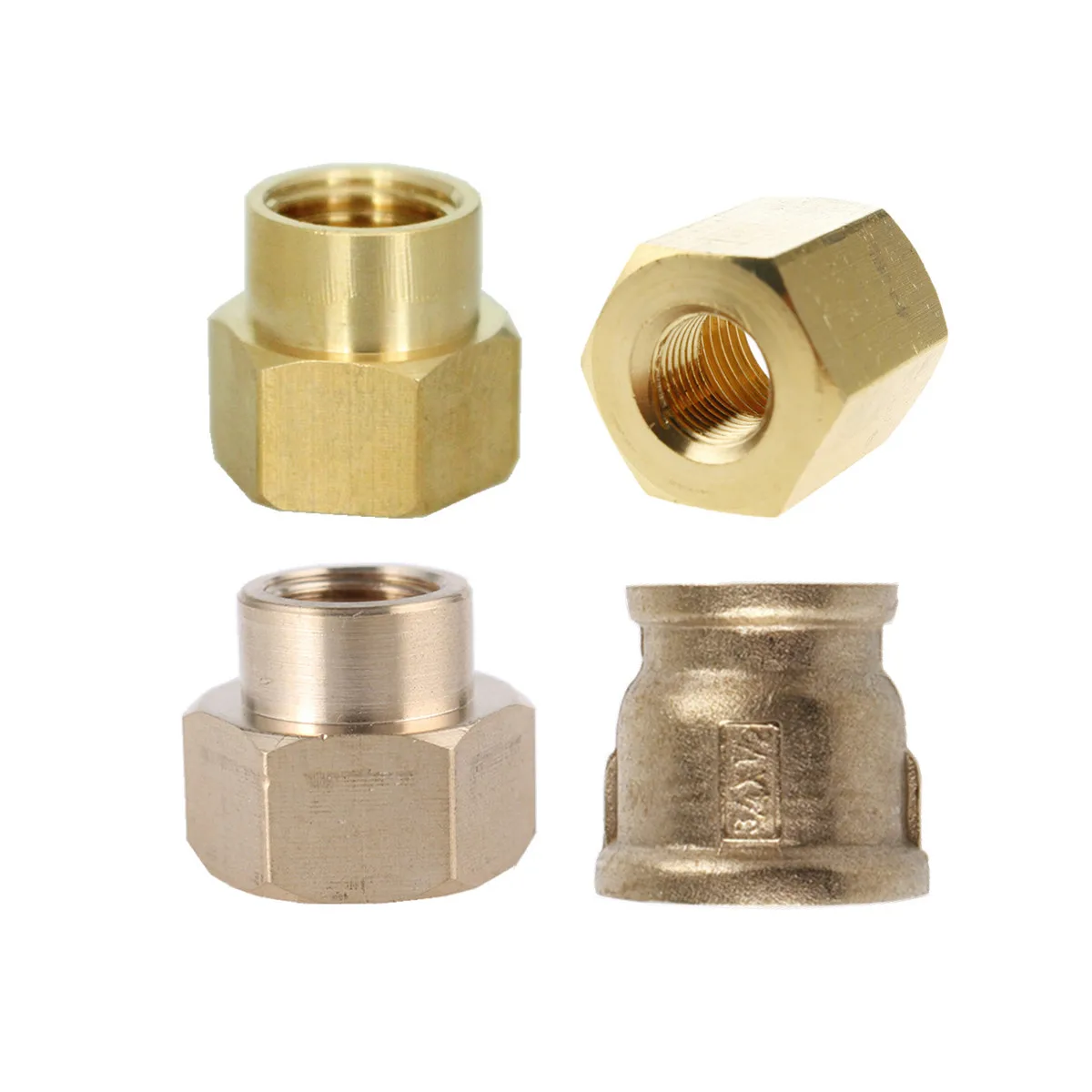 1PCS 1 8 1 4 3 8 1 2 3 4 BSP Female X Female Thread F F Brass Pipe