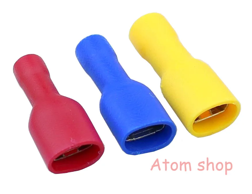 connector faston FDFD1.25-250 FDFD2-250 FDFD5-250 Insulated Spade Crimp ...