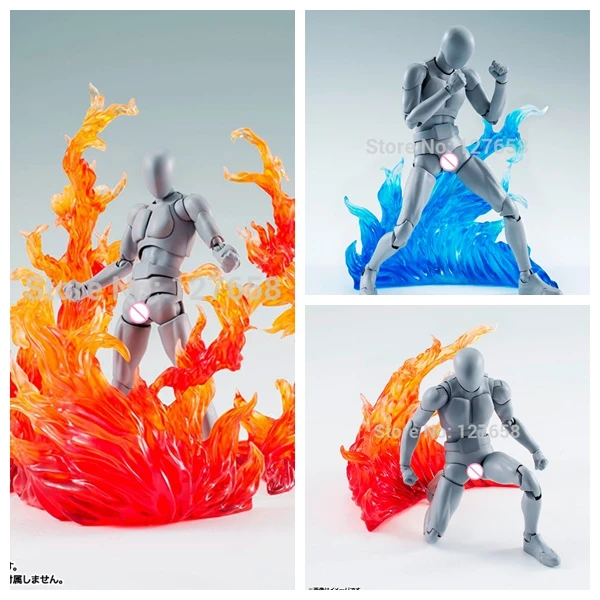DATONG Pieces Of Red Blue Flame Effects Sence Accessories For Action DATONG Pieces Of Red Blue Flame Effects Sence Accessories For Action