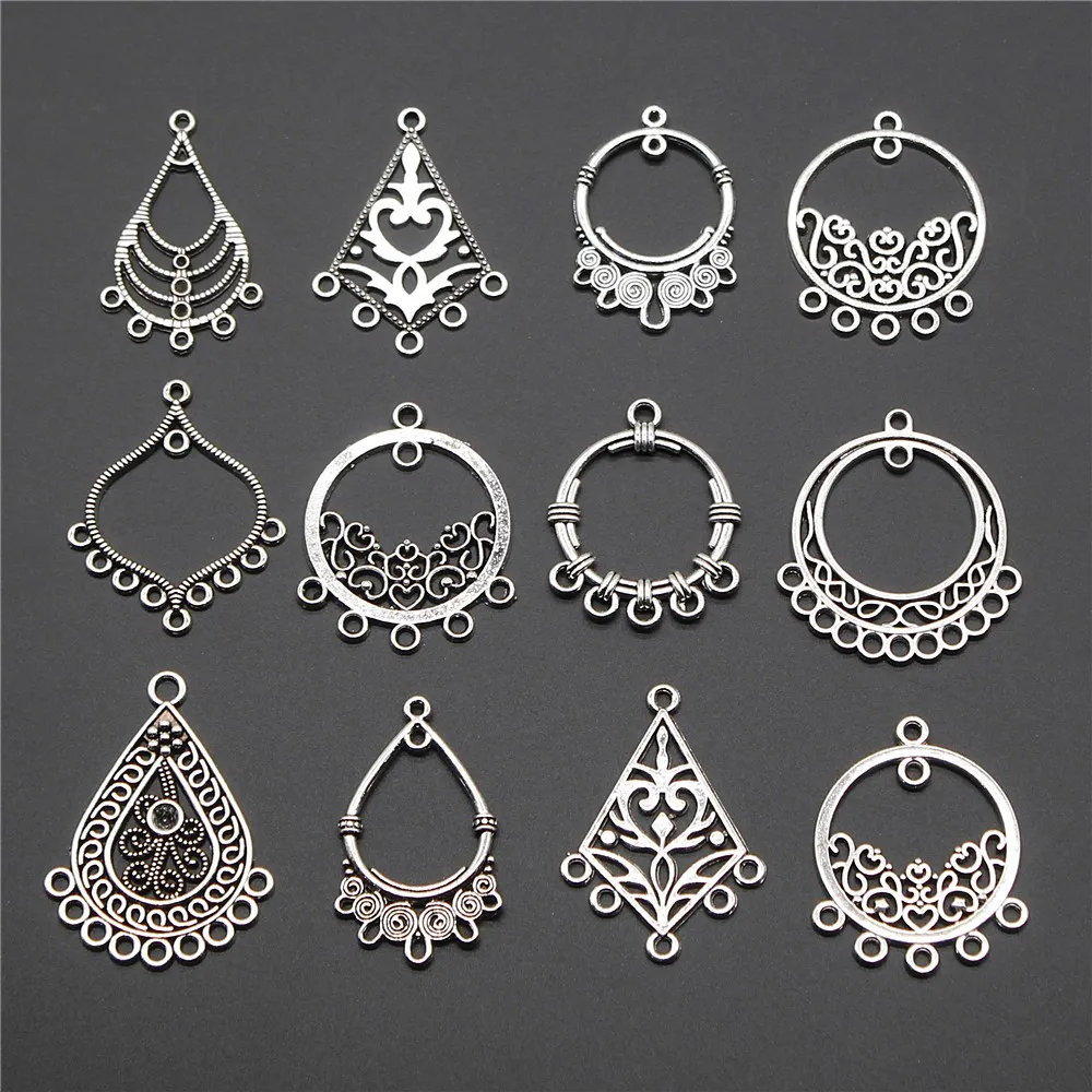10pcs-Earring-Connector-Charms-Findings-Antique-Silver-Color-Earring ...
