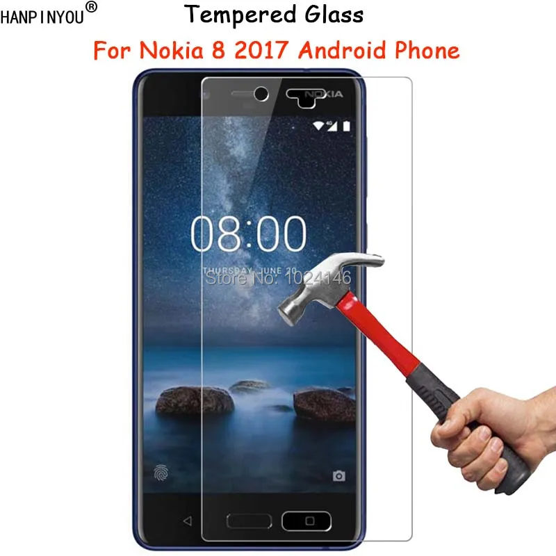 For Nokia 8 Nokia8 Android Phone Clear Tempered Glass Screen Protector
