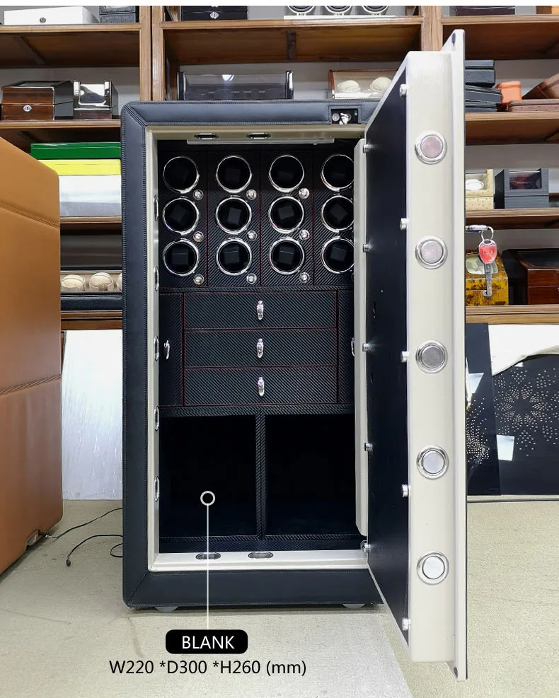 Super Watch Safe Box 12 Automatic Watch Winder Steel Safety Cabinet ...