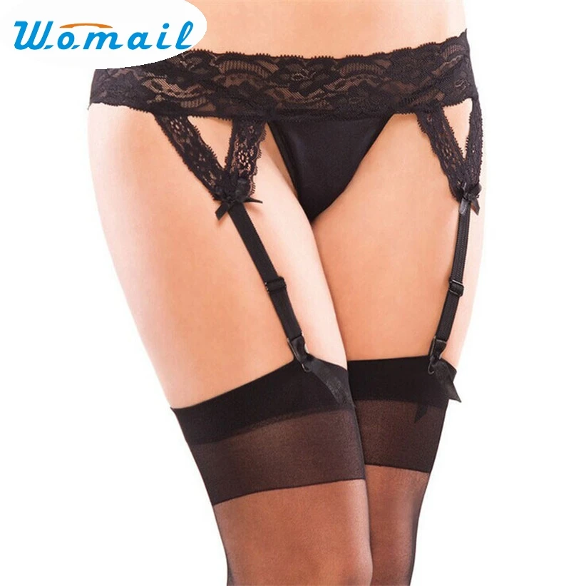 Womail Newly Design Women Sexy Lace Suspender Garter Belt Matching G