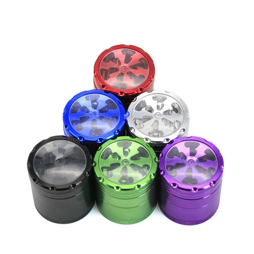 E.K.J 4 layer Aluminum Herbal Herb Tobacco Crusher Smoke Grinders Weed ...