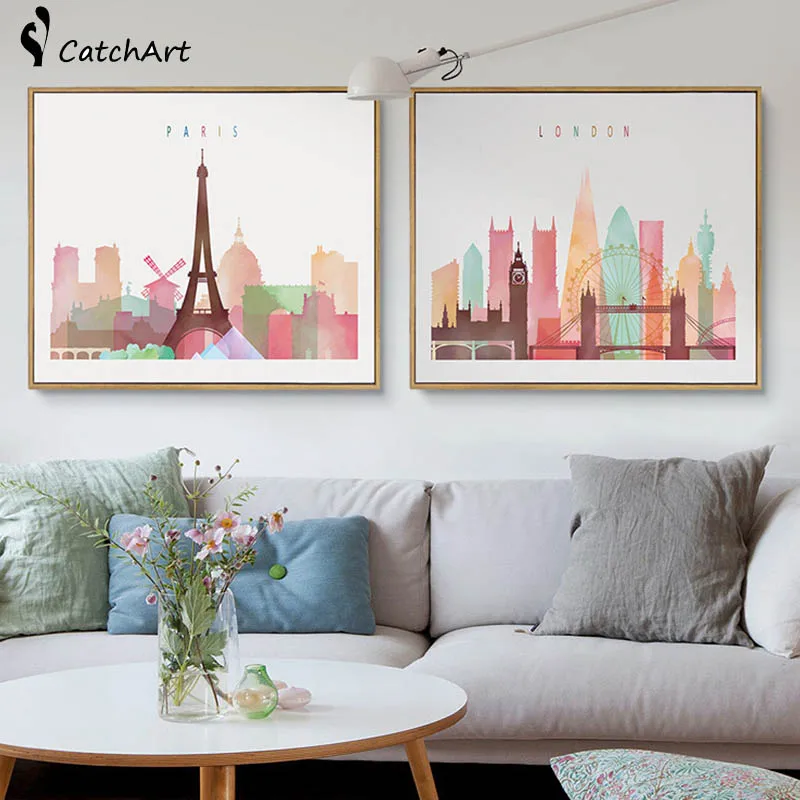 Paris A4 Poster City Skyline Drawing & Illustration Marker Art ...