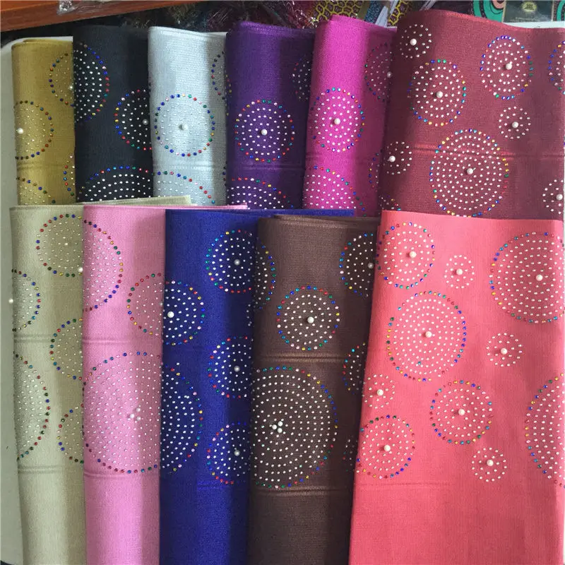 African Aso Oke Gele Fabric for Head Shoulder Nigeria Headtie Wrapper ...